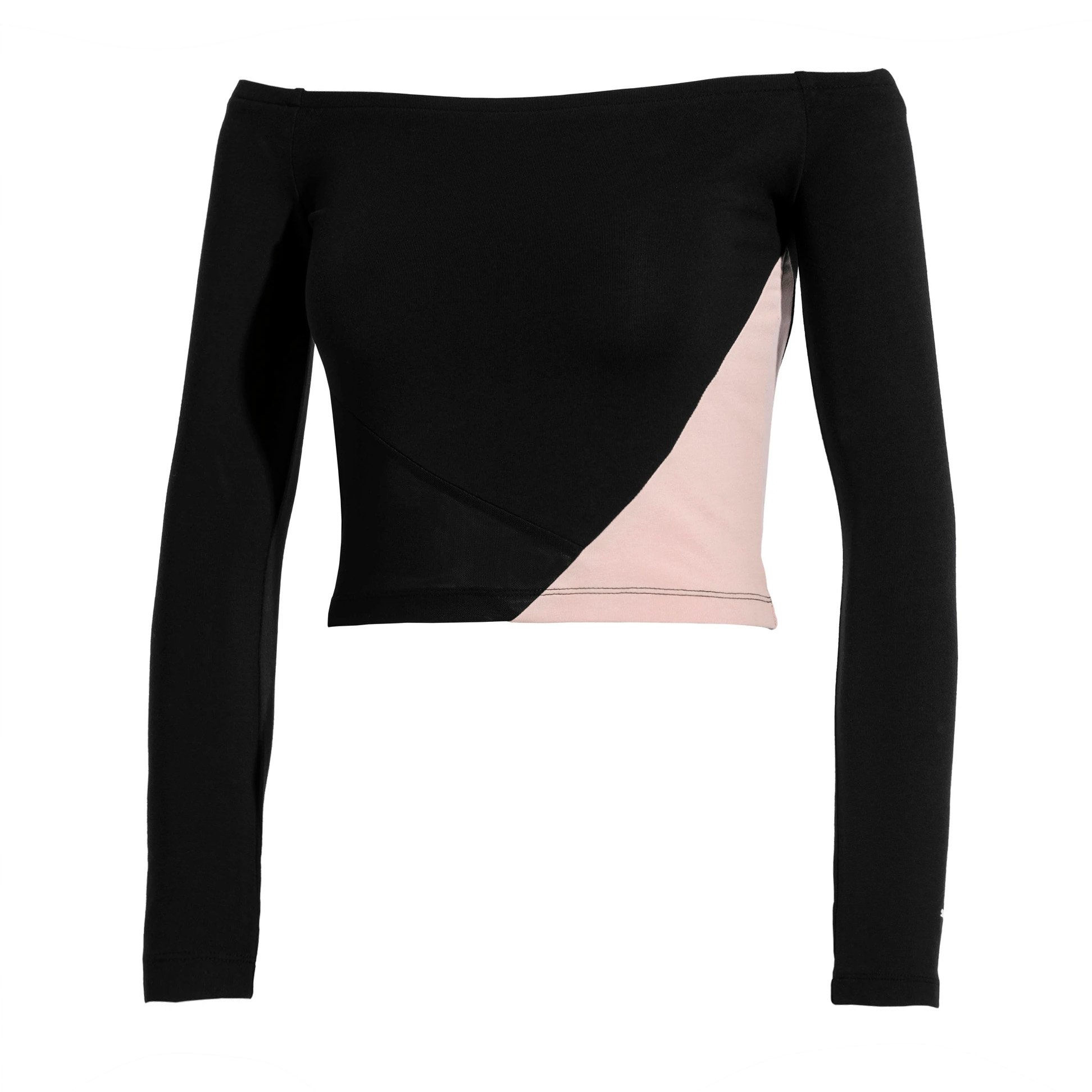 Puma Rive Gauche Off Shoulder Womens Top Black Colourblock 578445 01