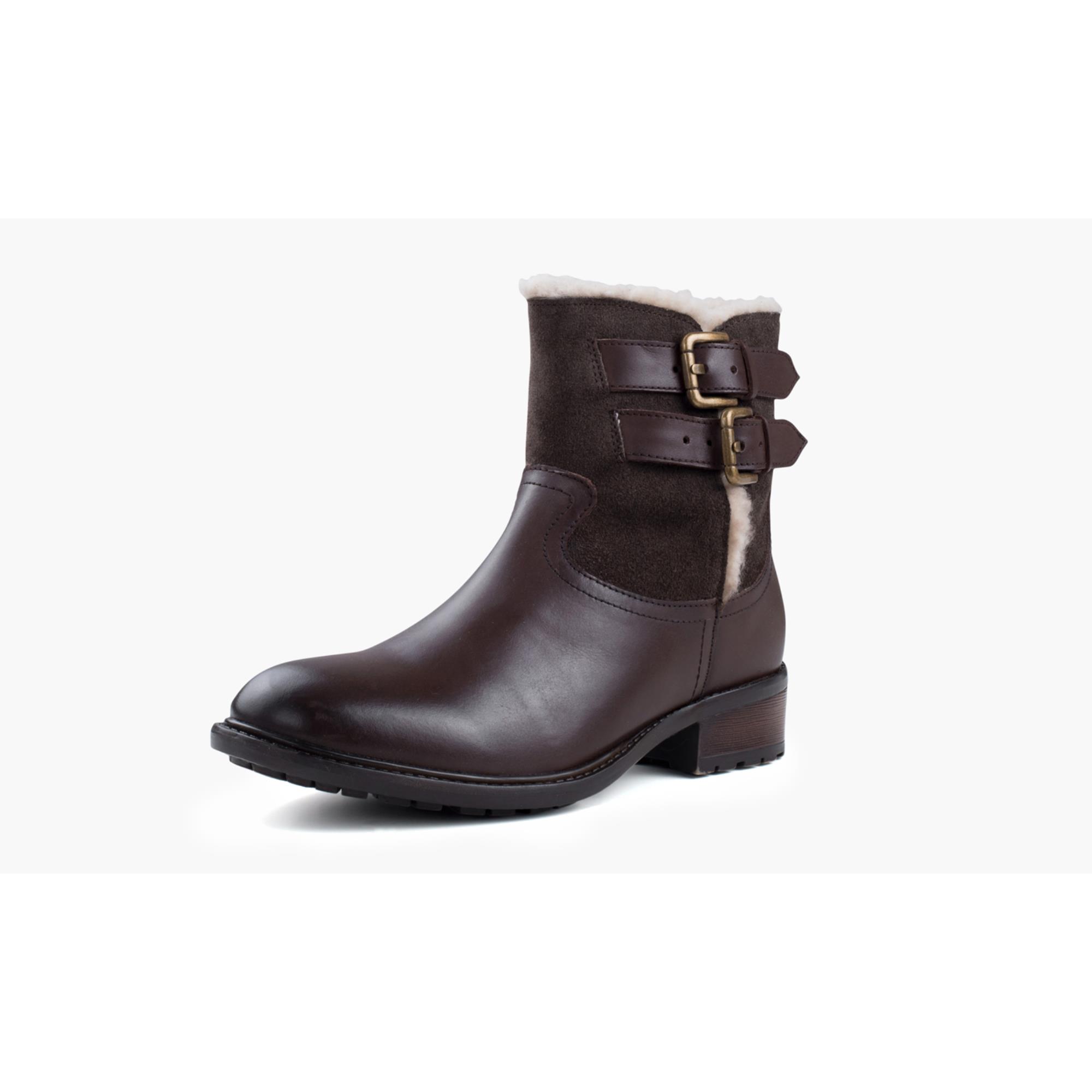 Redfoot Grace Brown Leather Suede Ankle Boot