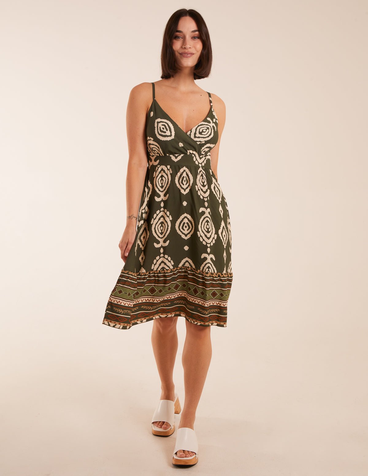 Crossover Aztec Border Dress