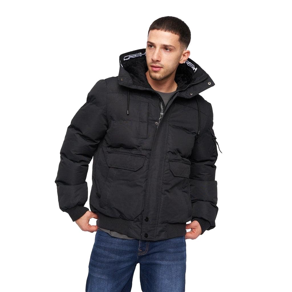 Crosshatch Mens Milwaka Padded Jacket Black