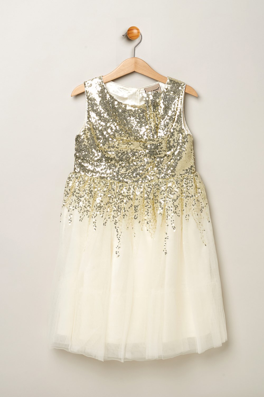 Sequin Twist Bow Waterfall Dress
