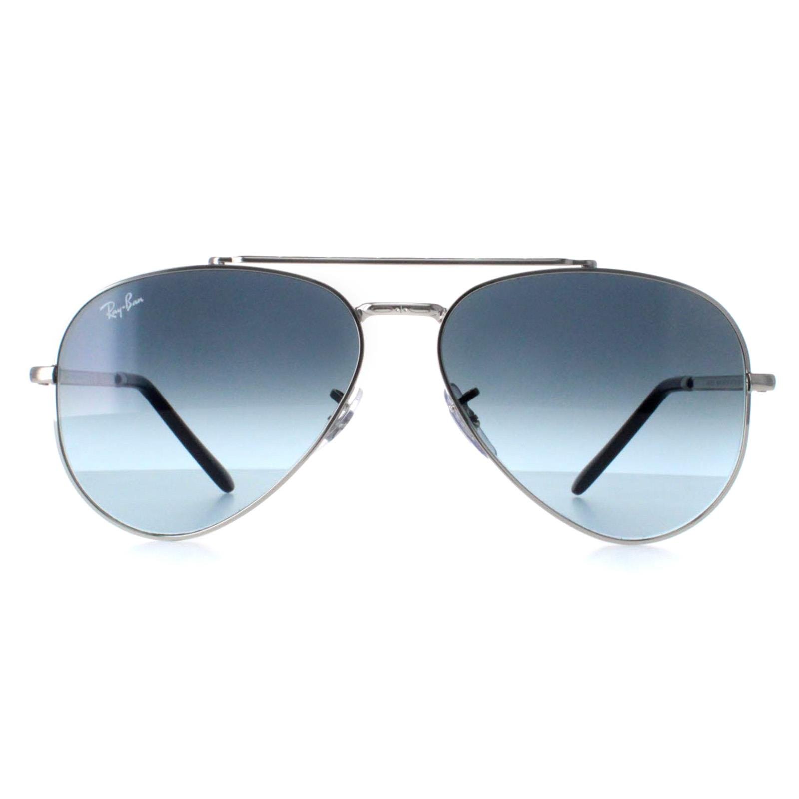 Ray-Ban Aviator Unisex Polished Silver Blue Gradient RB3625 New Aviator