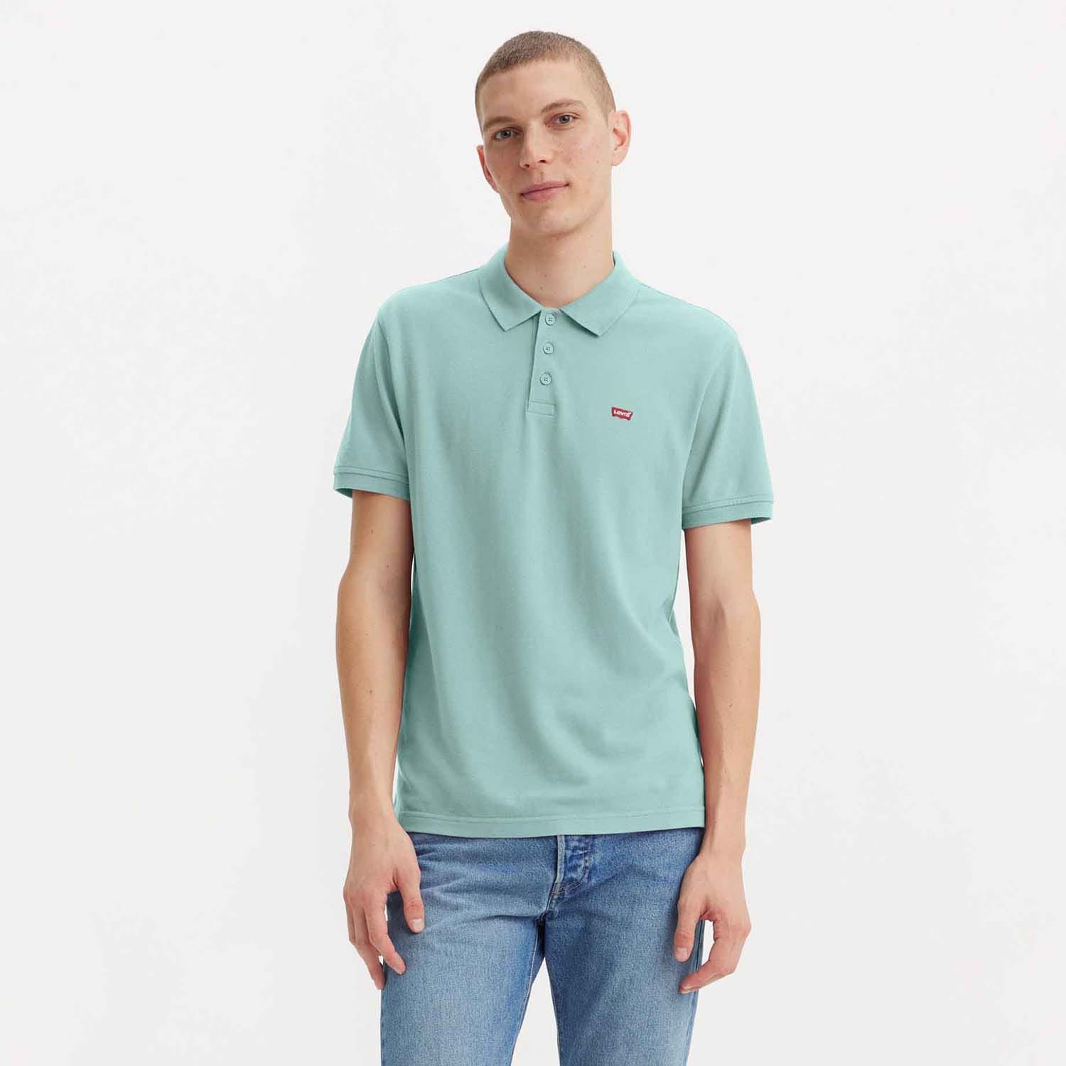 Men's Levis Housemark Polo Shirt in aqua