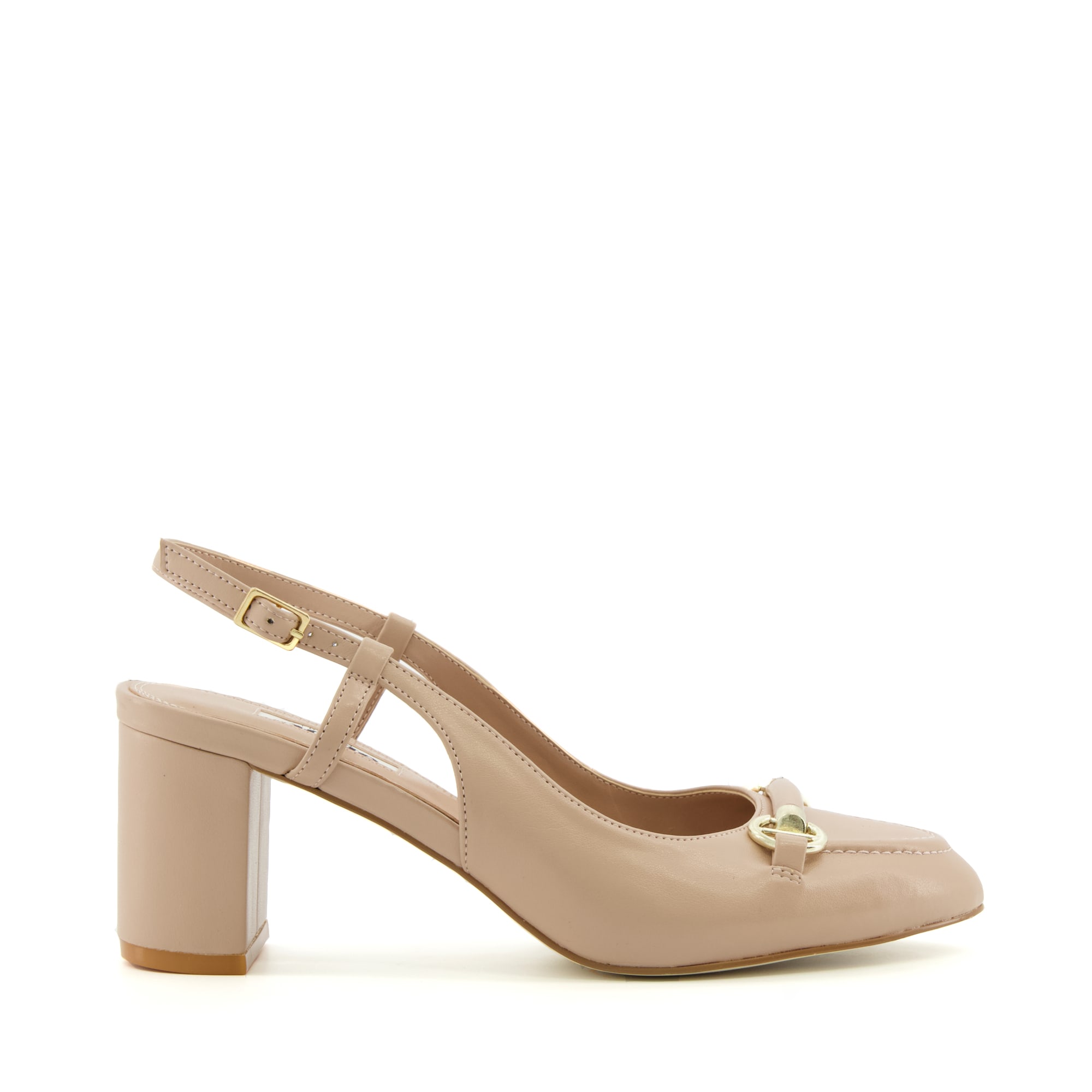 Dune Ladies Crest - Snaffle-Trim Block-Heel Slingback Courts