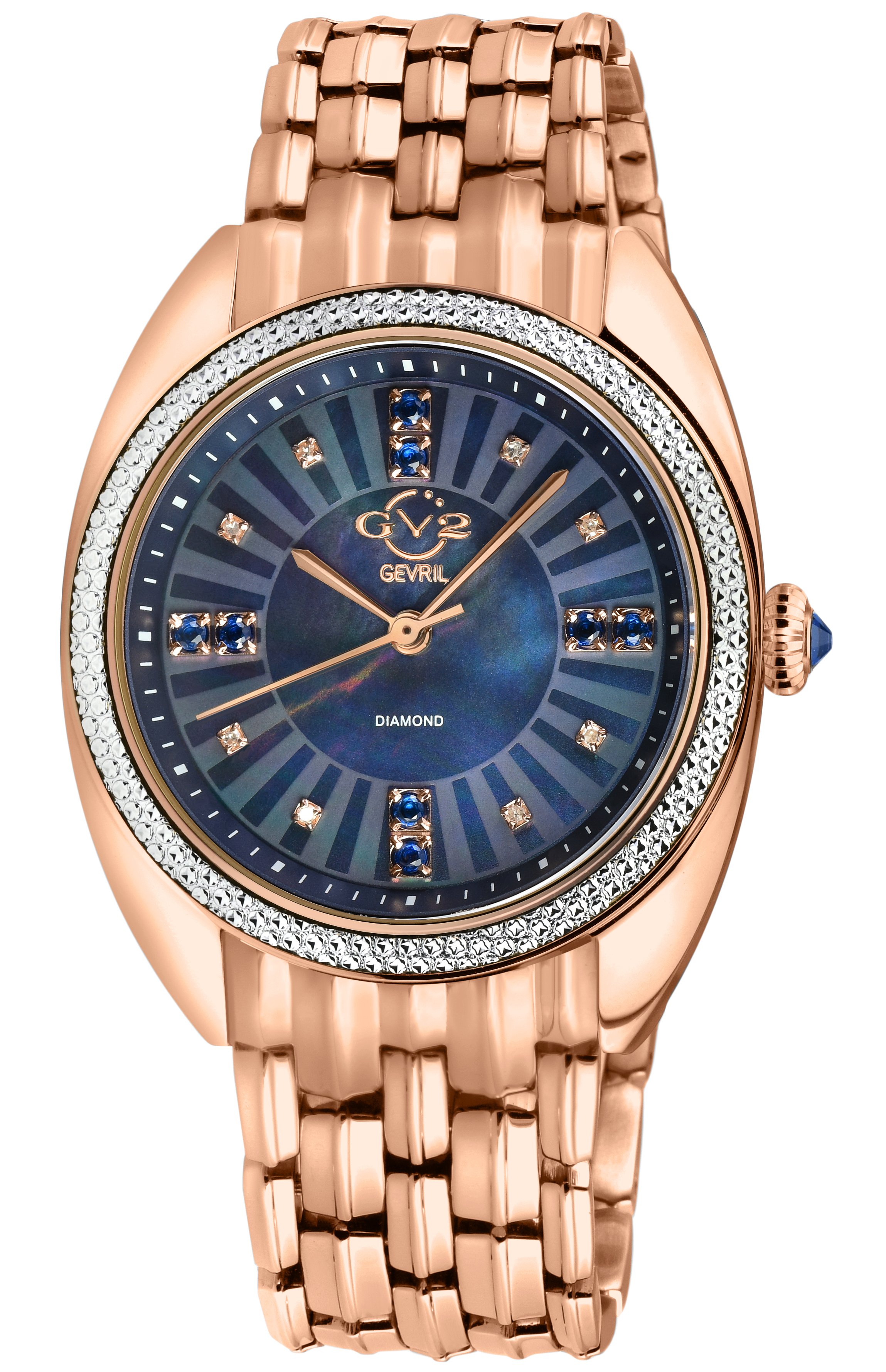 Reloj Palermo Diamond GV2 para mujer, caja IPRG de acero inoxidable ...