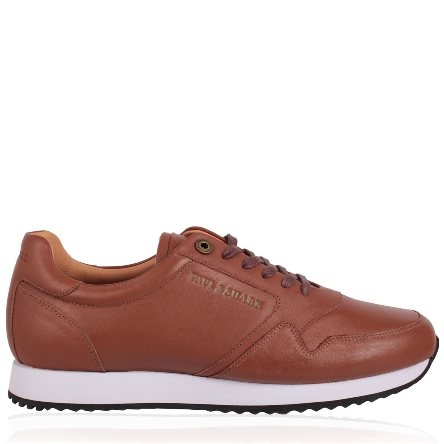 Mens Paul & Shark Trainers in Tan/White