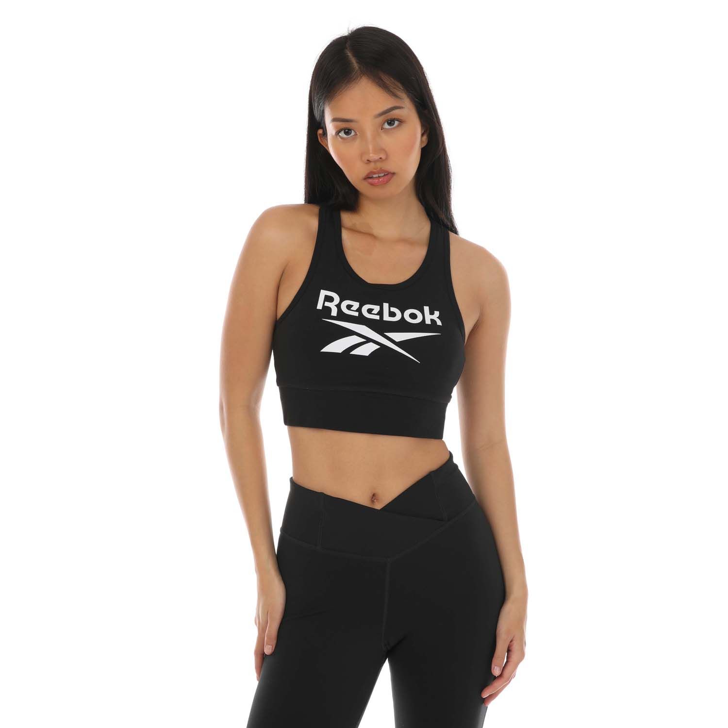 Women's Reebok Identity Sports Bra in Black