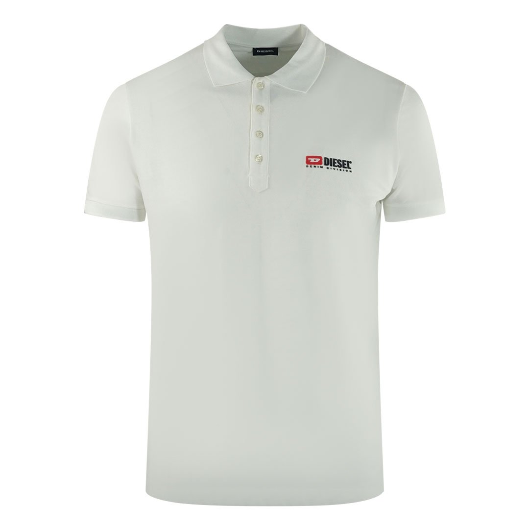 Diesel Division Logo White Polo Shirt