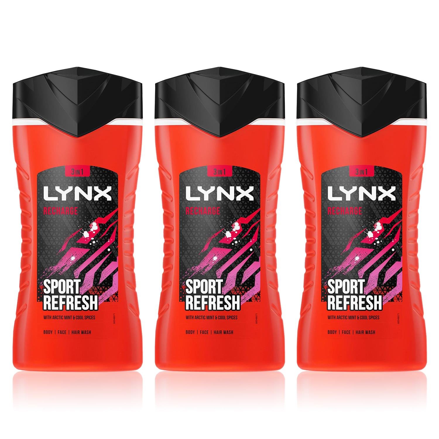 Lynx Recharge 12-H Refreshing Fragrance Shower Gel Body Wash for Men ...
