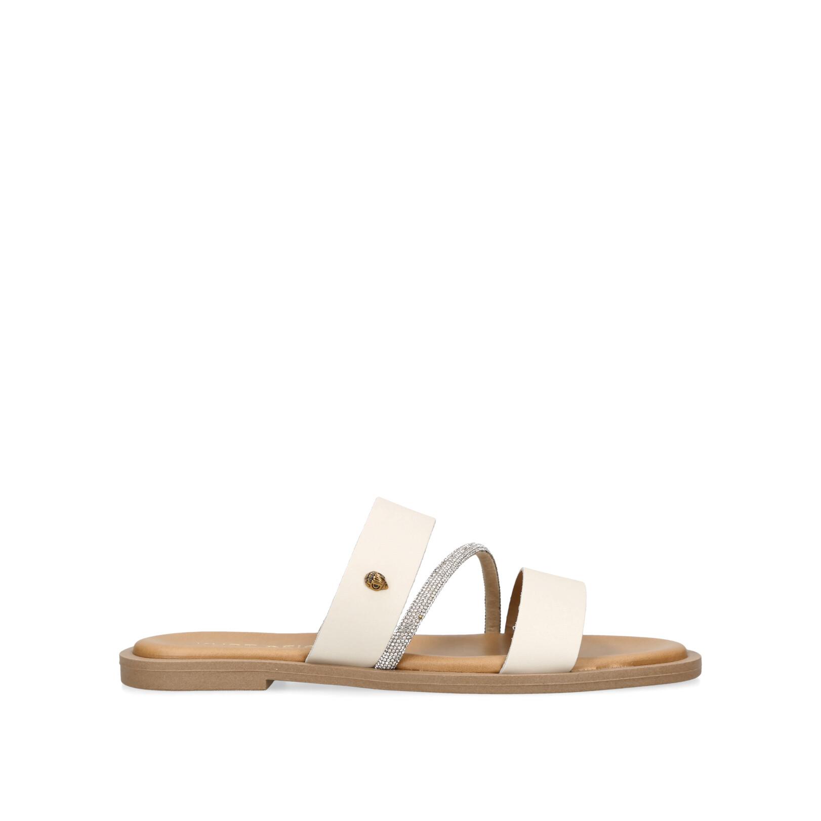 Kurt Geiger London Leather Kgl Strand Flat Sandal Sandals