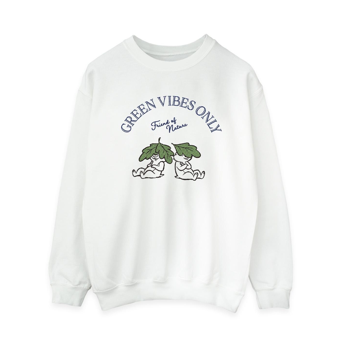 Disney Womens/Ladies Chip ´n Dale Green Vibes Only Sweatshirt (White)