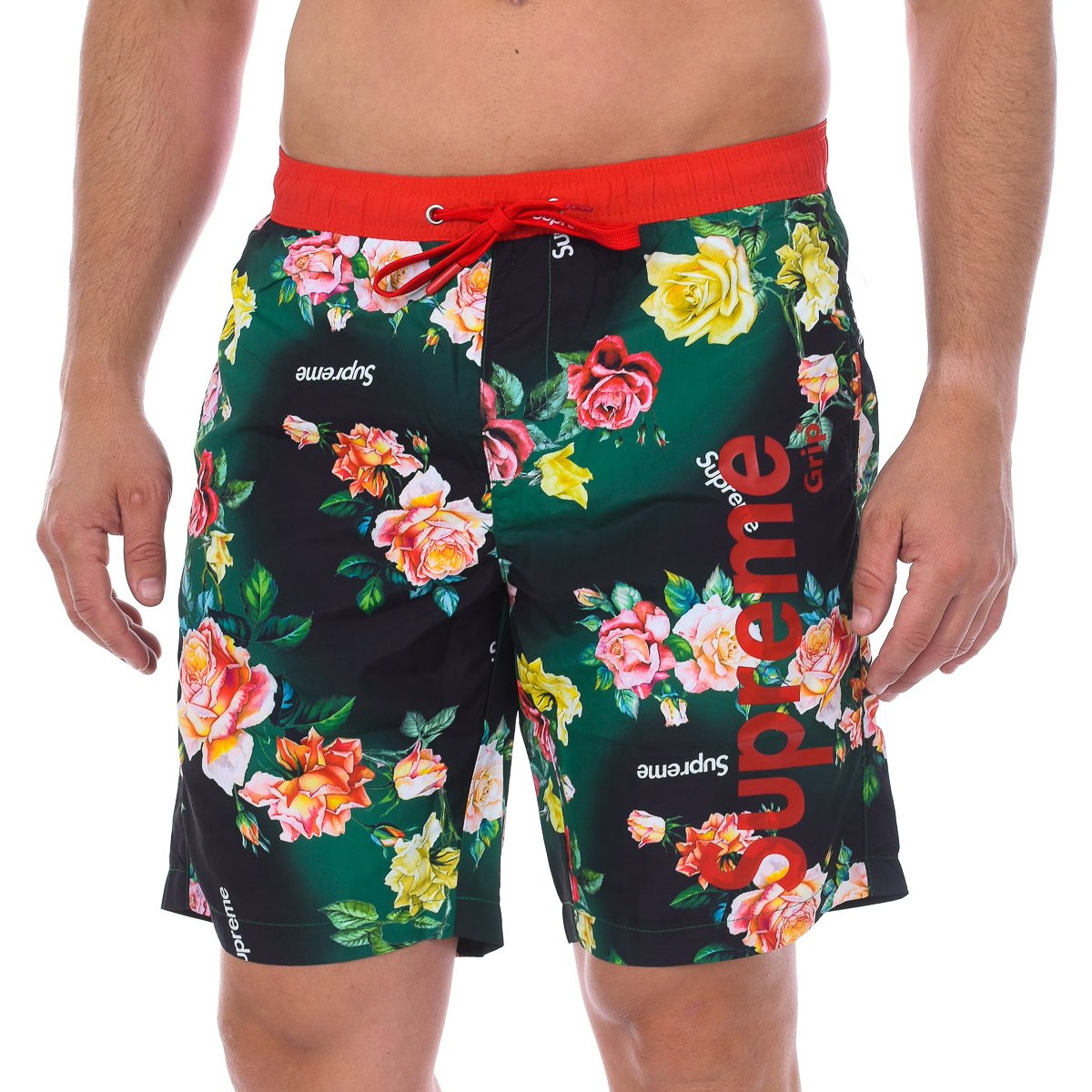 Roses Print Boxer Swimsuit