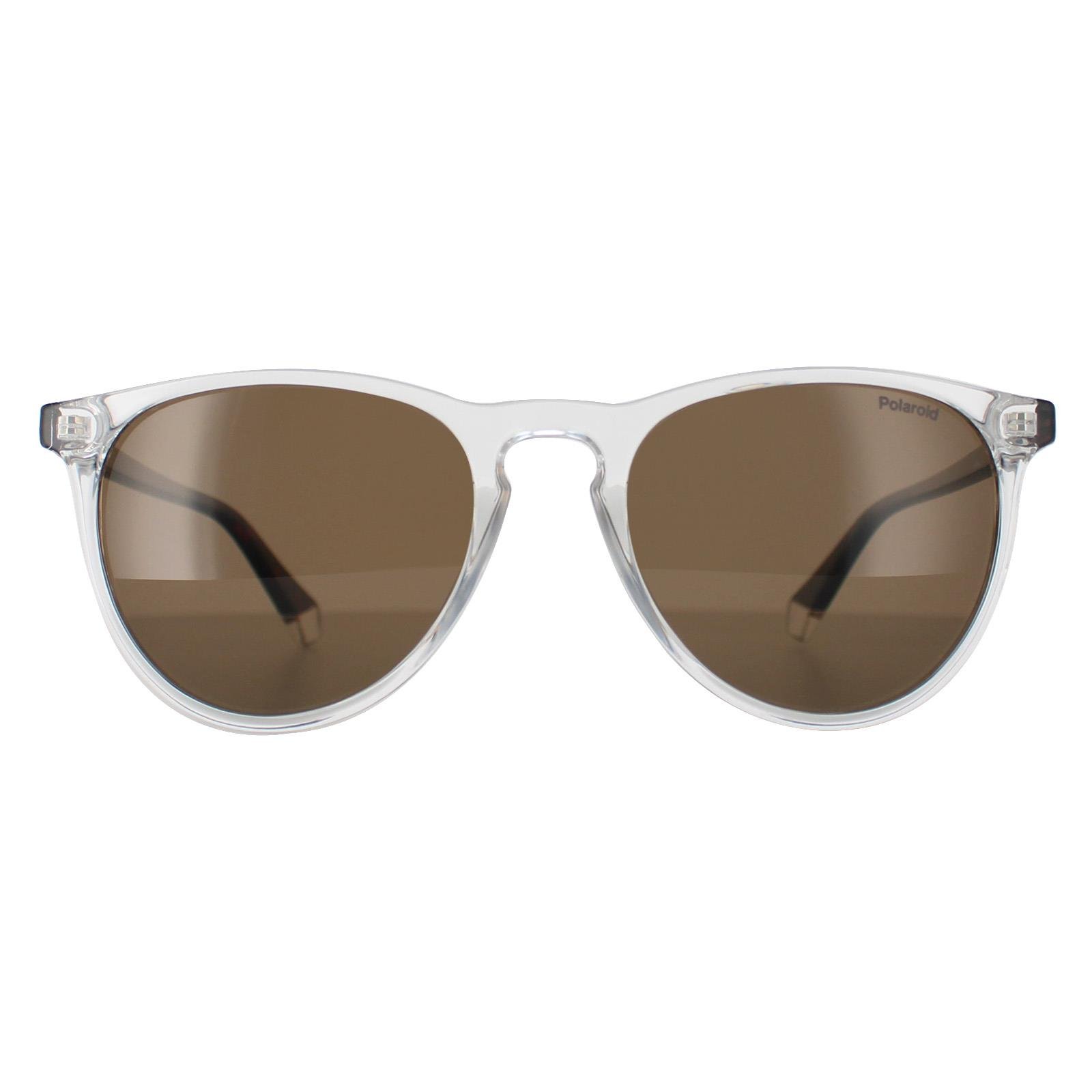 Polaroid Rectangle Unisex Transparent and Havana Bronze Polarized PLD ...