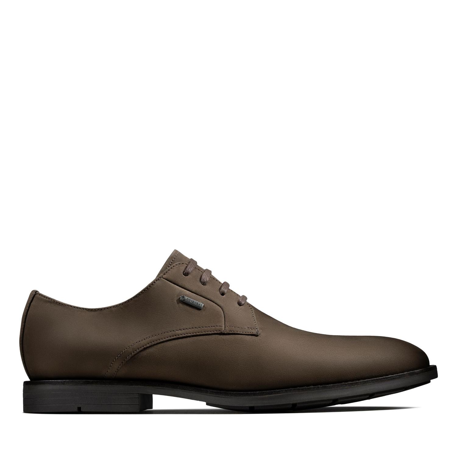 Clarks Ronnie Walk GTX skor för män Mörkbrun Nub G