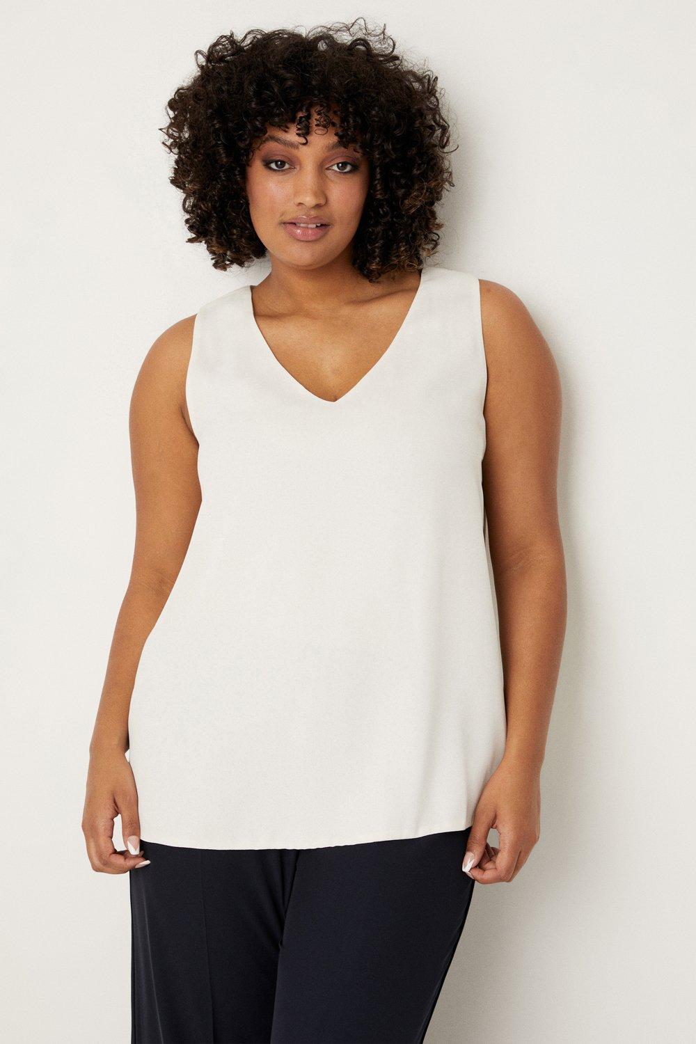 Curve Plain V Neck Cami Top