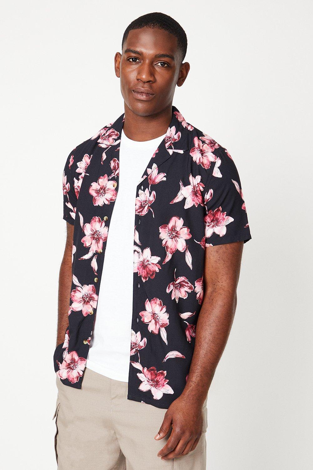 Blake Floral Print Revere Collar Shirt