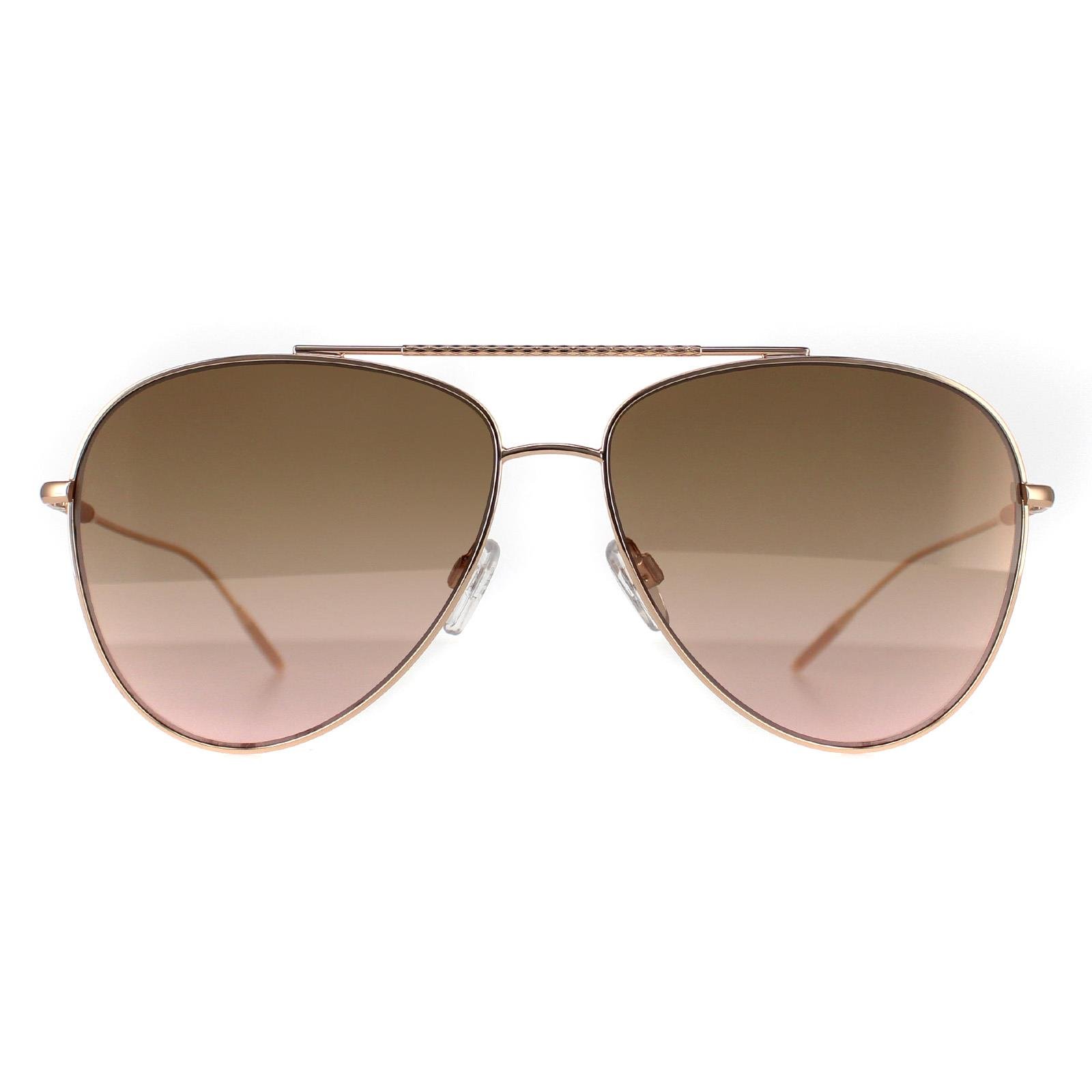 Ted Baker Aviator Mens Rose Gold Brown Gradient TB1625 Sutton