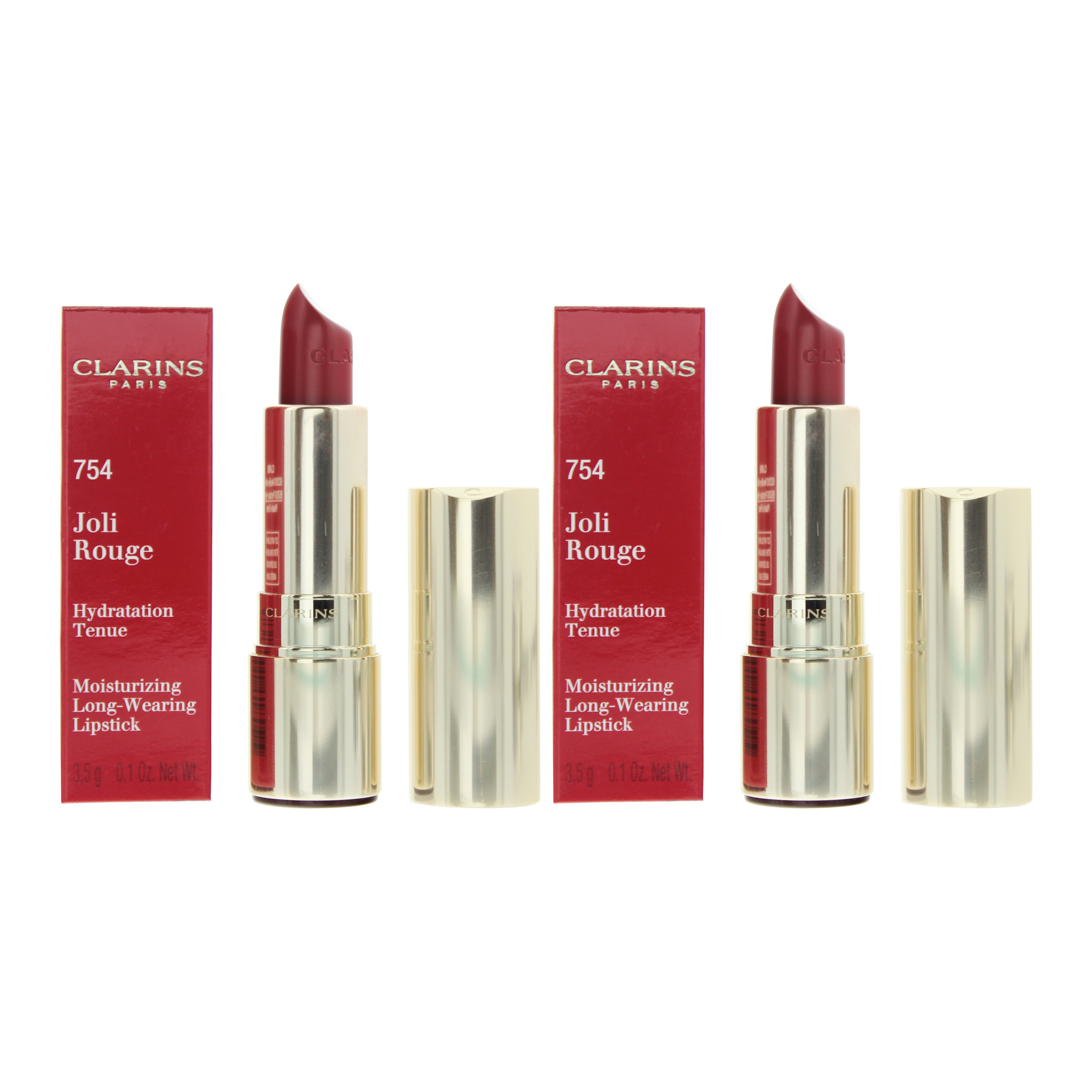 Clarins Joli Rouge Moisturising Long Wearing Lipstick 3.5g - 754 Deep ...