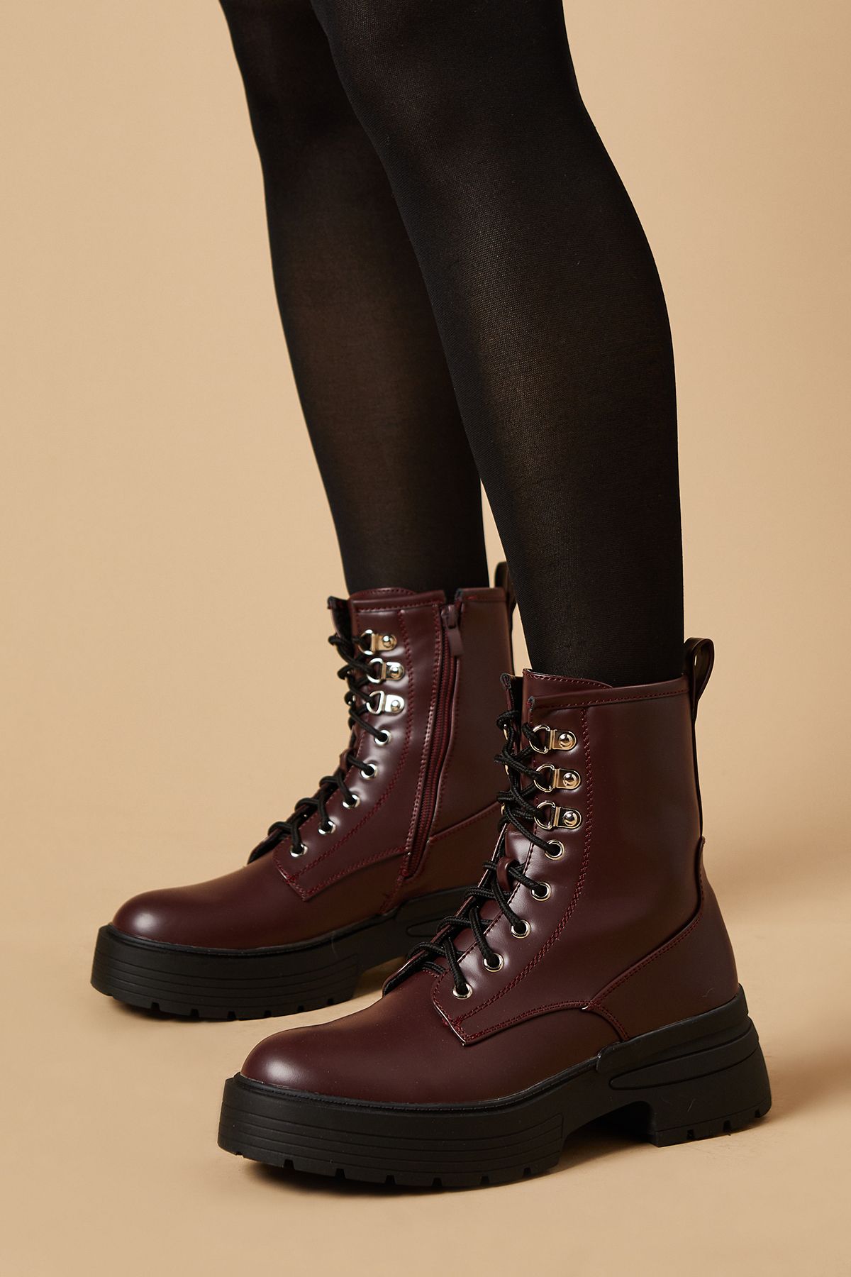 Effie Chunky Lace Up Ankle Boot