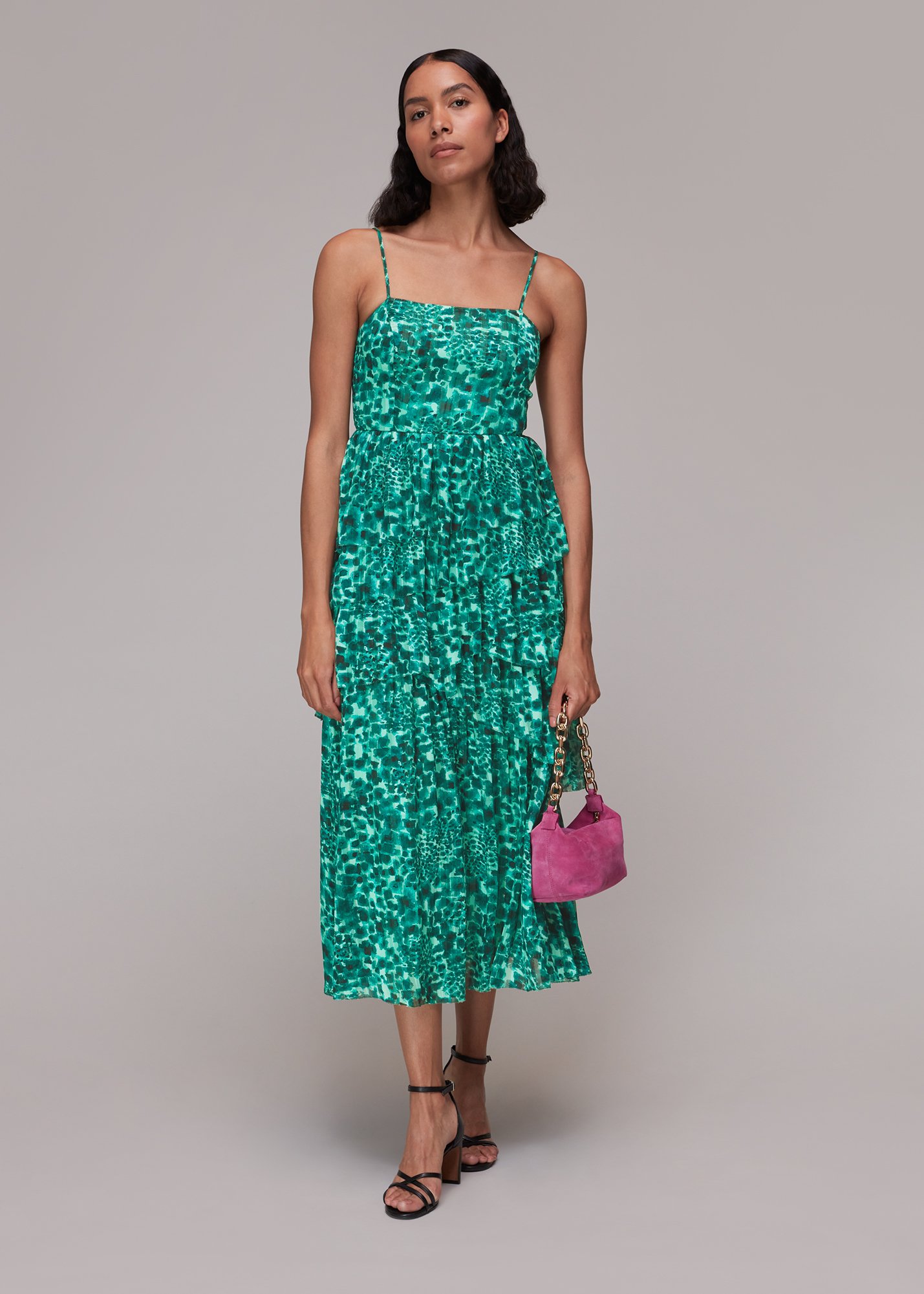 Watercolour Wildcat Tier Dress