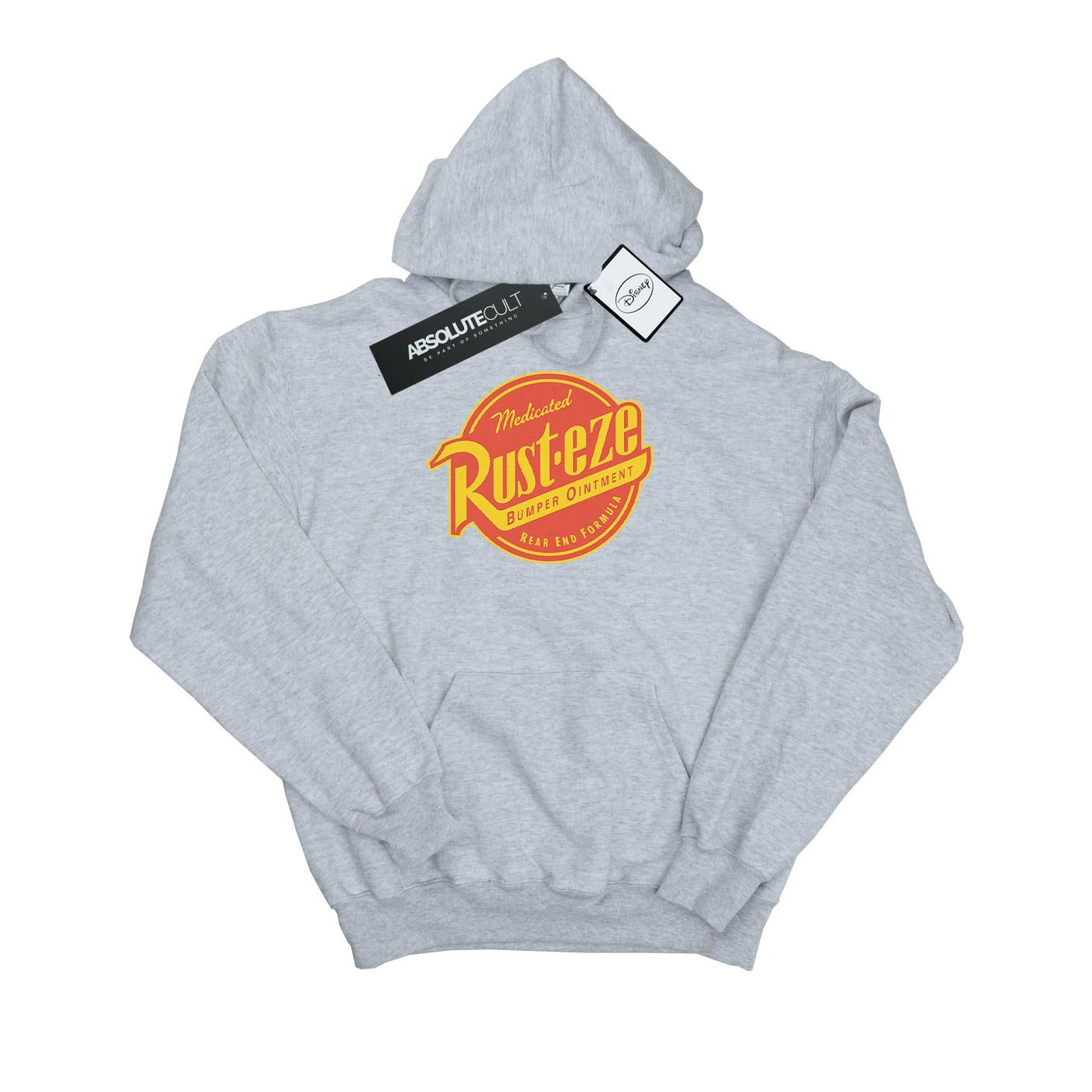 Disney Mens Cars Rust-Eze Logo Hoodie (Sports Grey)