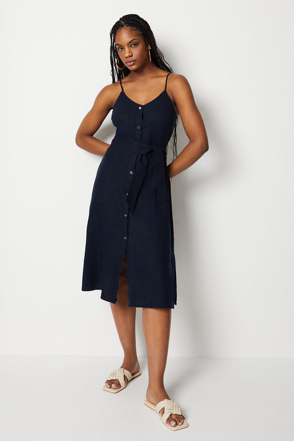 Linen Button Through Sundress