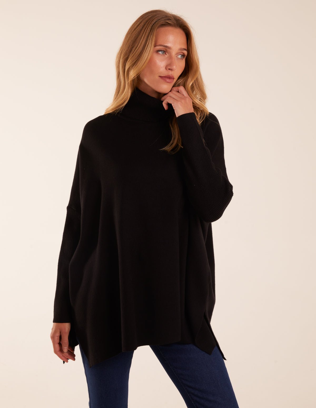 High Neck Boxy Jumper