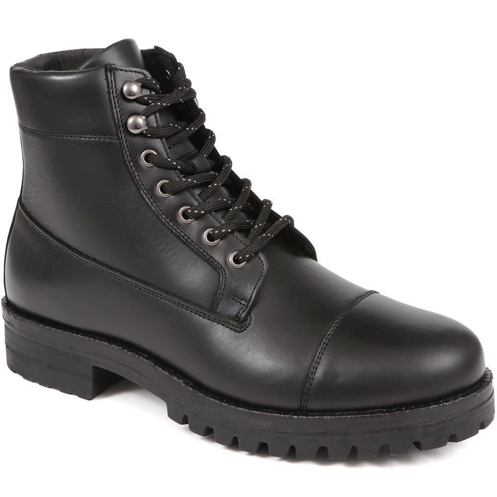 Jones Bootmaker Leather Lace-Up Boots