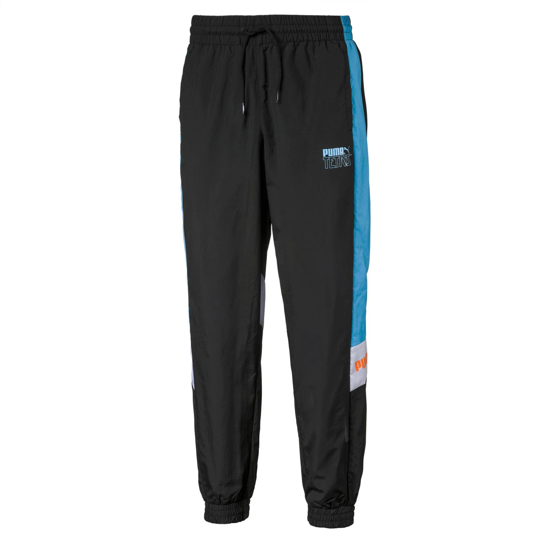 Puma x Tetris Mens Track Pants Taped Graphic Logo Joggers 597137 01