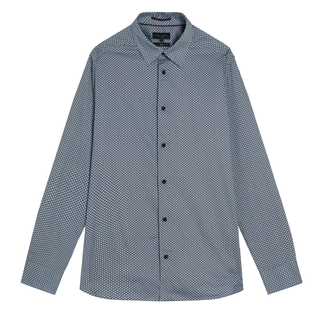 Ted Baker Faenza Mens Navy Geometric Shirt