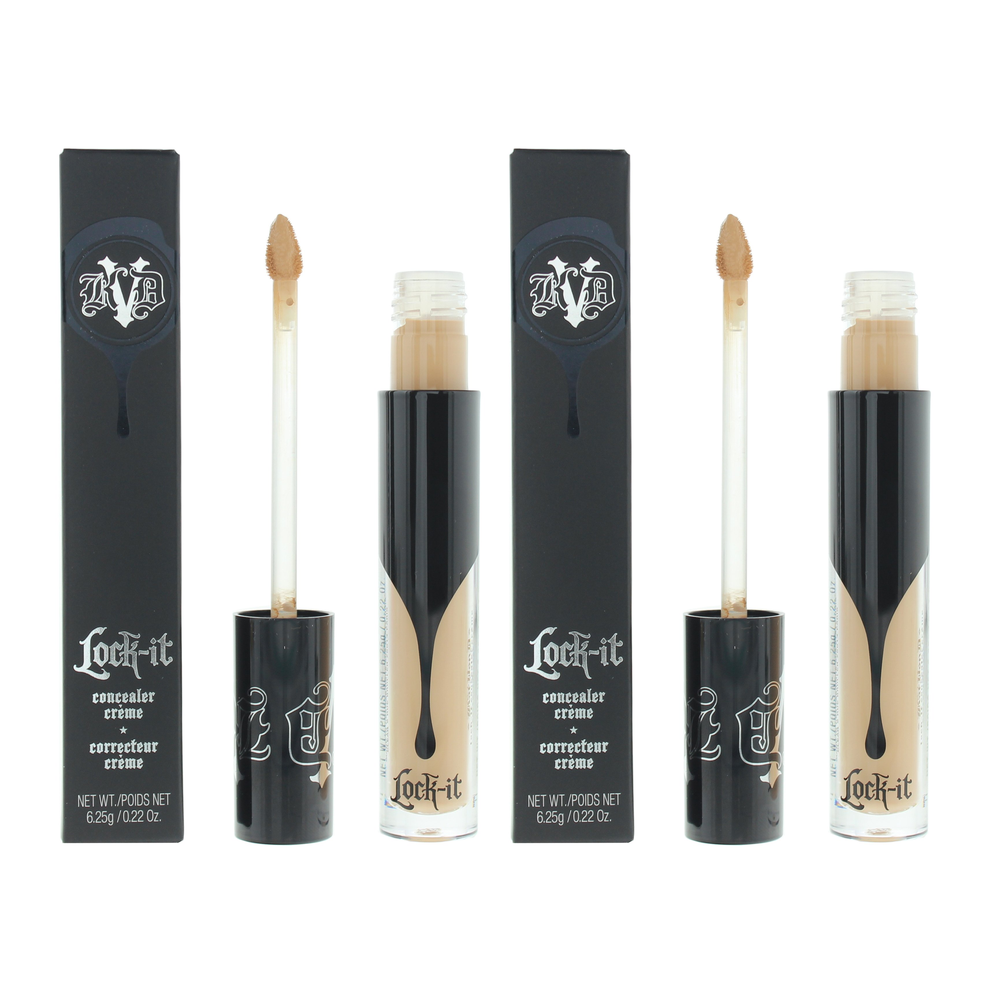 Kat Von D Lock It Creme Concealer 6.2g - M25 Warm x 2