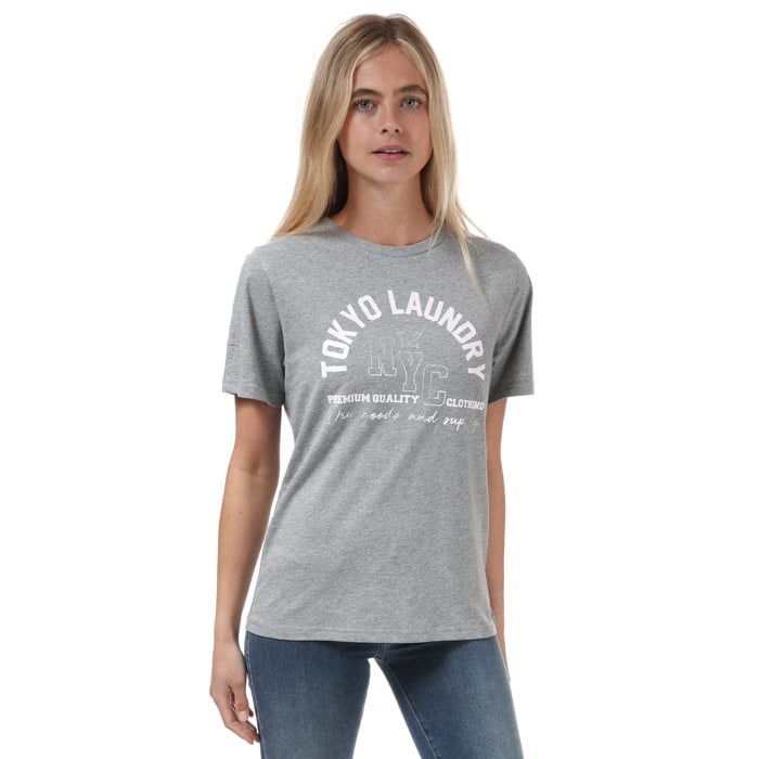 Tokyo Laundry Madelyn-T-shirt voor dames in gemêleerd grijs