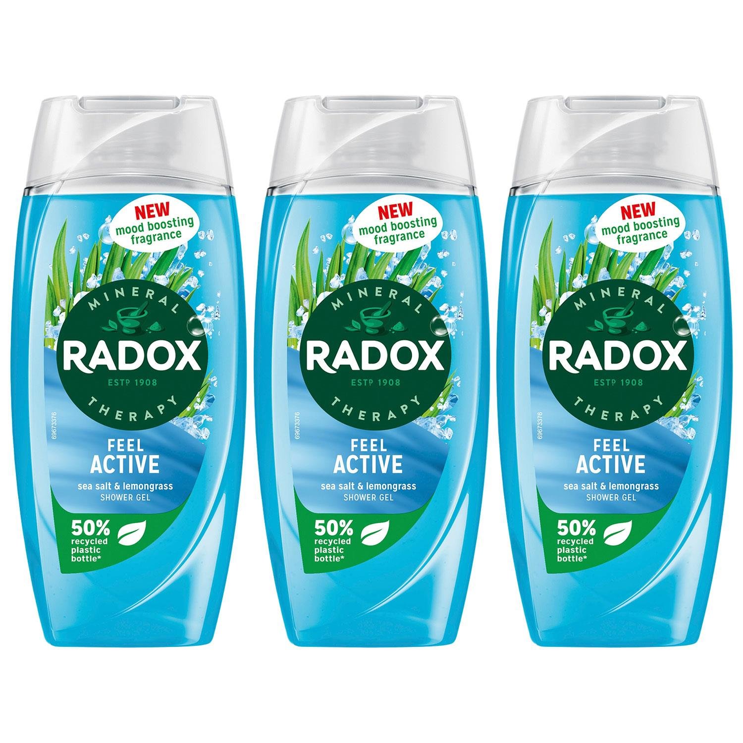Radox Mineral Therapy Shower Gel Feel Active with Sea Salt & Lemongrass ...