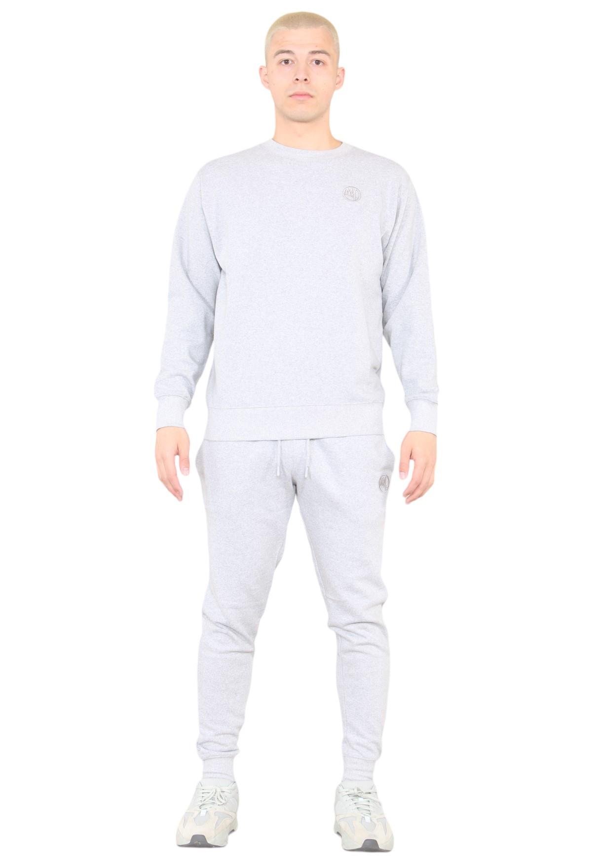 MYT Mens Crew Neck Embroidery Logo Tracksuit in Grey