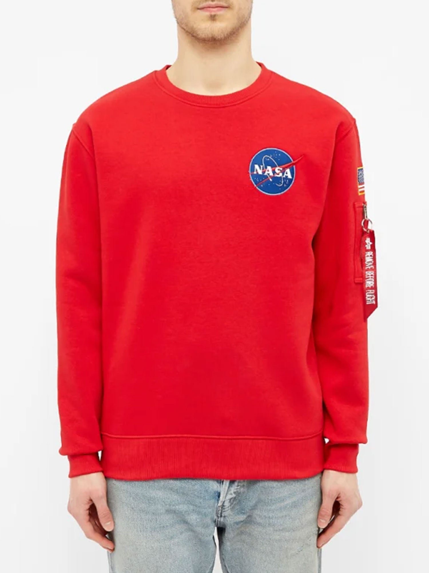 Men's Alpha industries Space Shuttle Sweater in Red