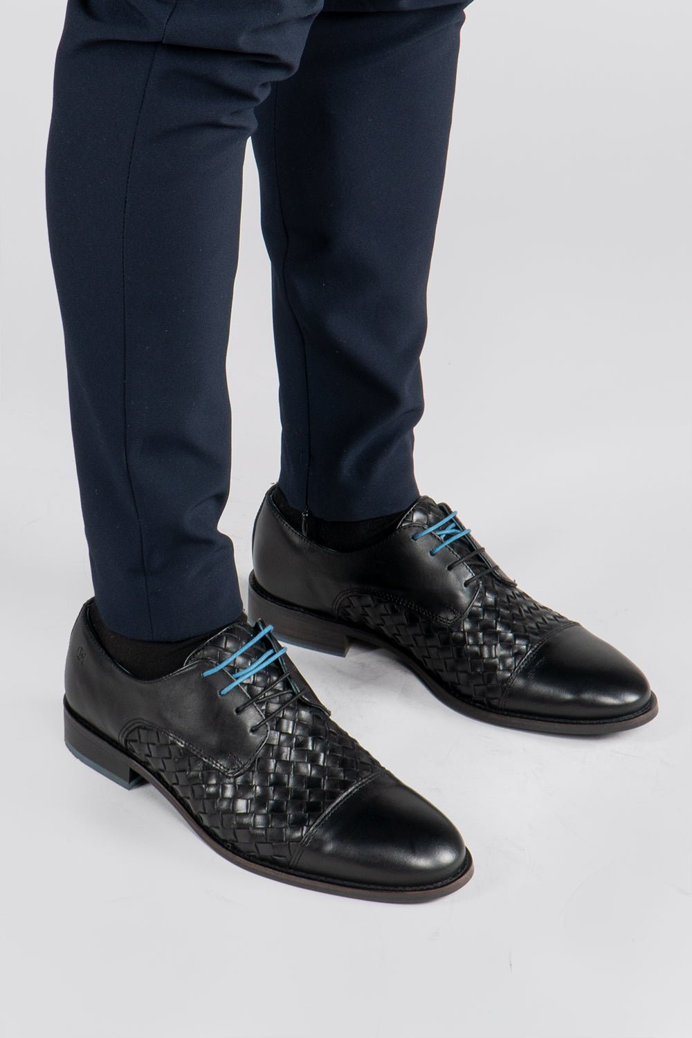 Heath Woven Leather Lace Up Derby