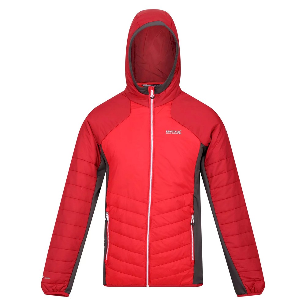 Regatta Mens Trutton Hooded Soft Shell Jacket (Chinese Red/Dark Red)