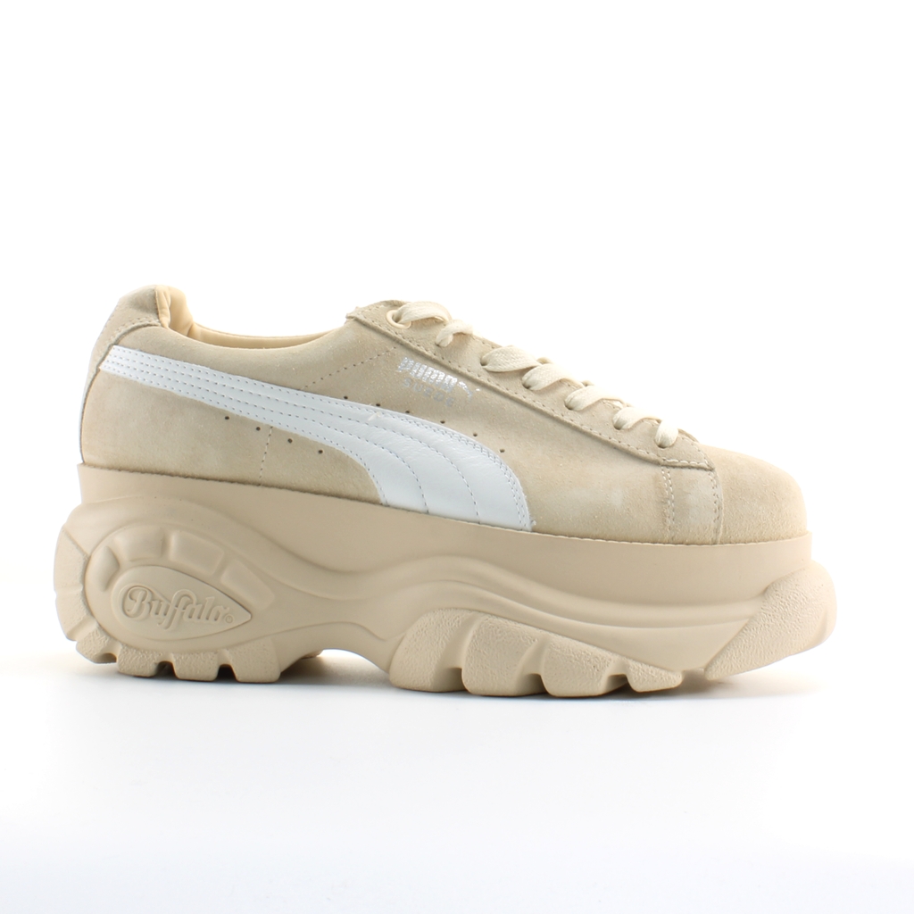 Puma Suede Classic x Buffalo Beige Leather Womens Lace Up Trainers ...