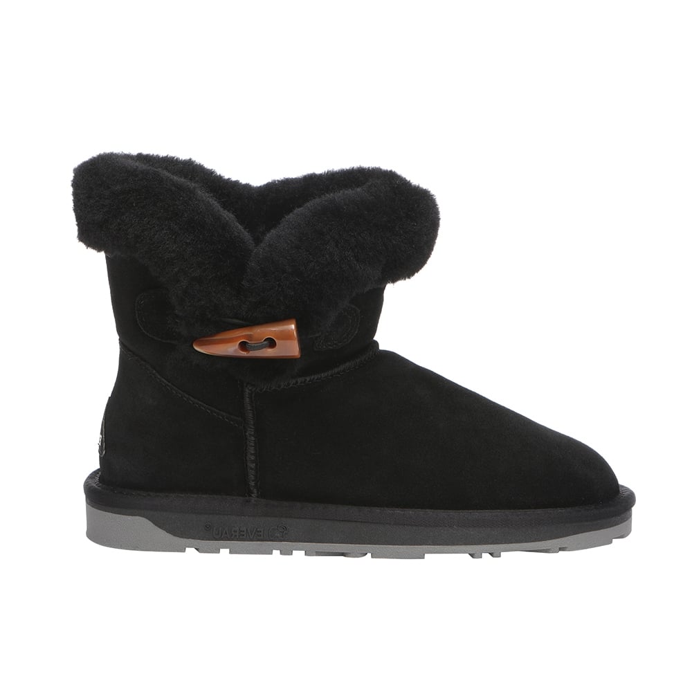 EVER AU Women Robin Horn Toggle button Mini Boots