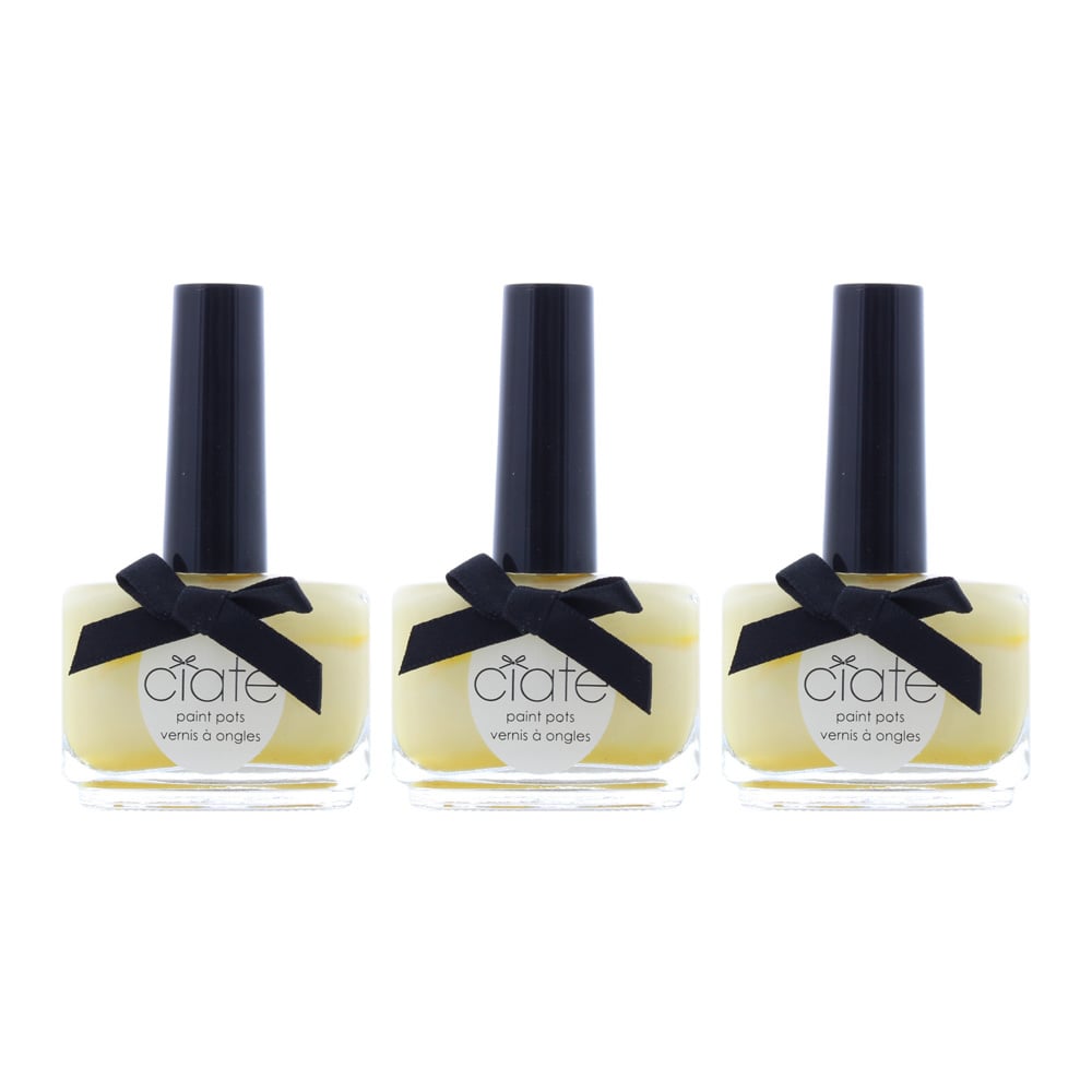 Ciate Loop The Loop Paint Pots 13.5ml Nail Polish Lemon Creme x 3