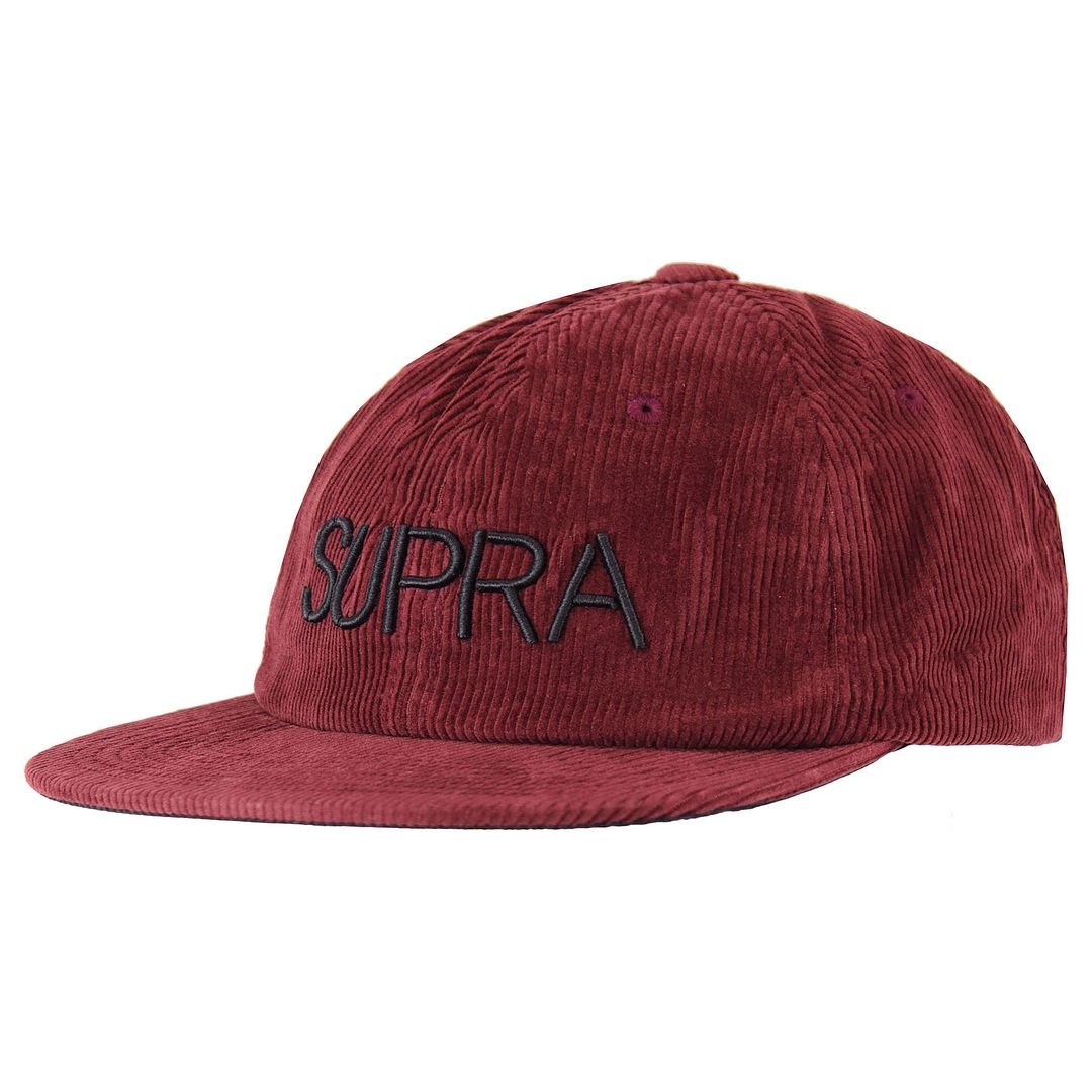 Supra Wine Red Graphic Logo Flat Bim Discord Cap C3092 554