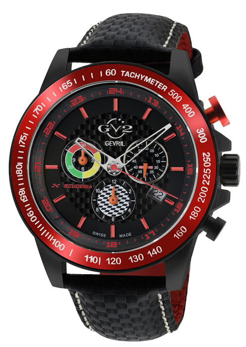 Gv2 Mens Scuderia Swiss Quartz Multifunction Chronograph White Dial ...