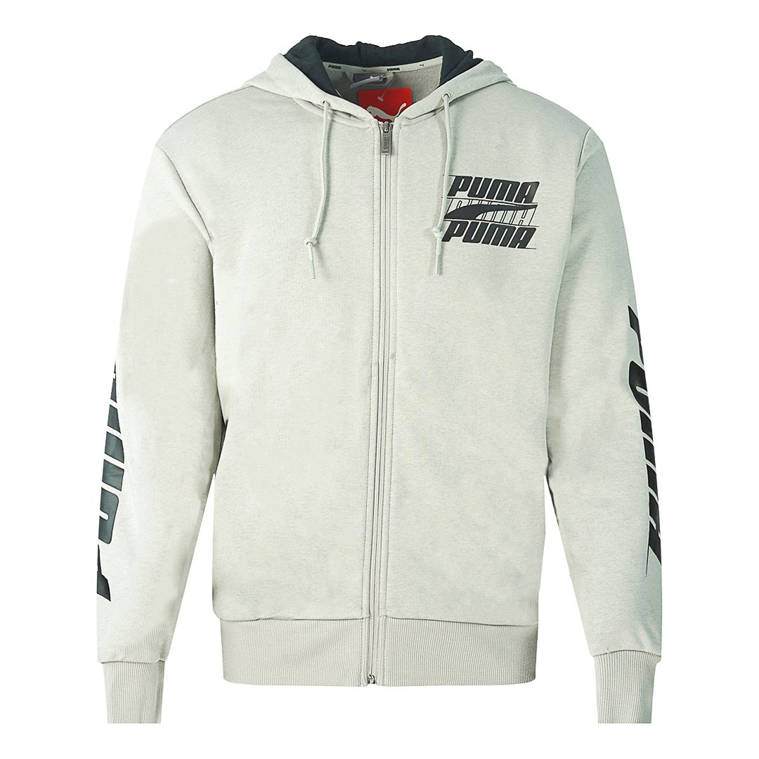 Puma Rebel Bold Zip Hoodie grau