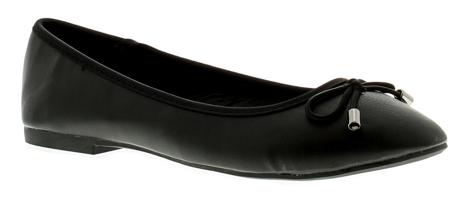 Platino Womens Flat Shoes Brittany Slip On black