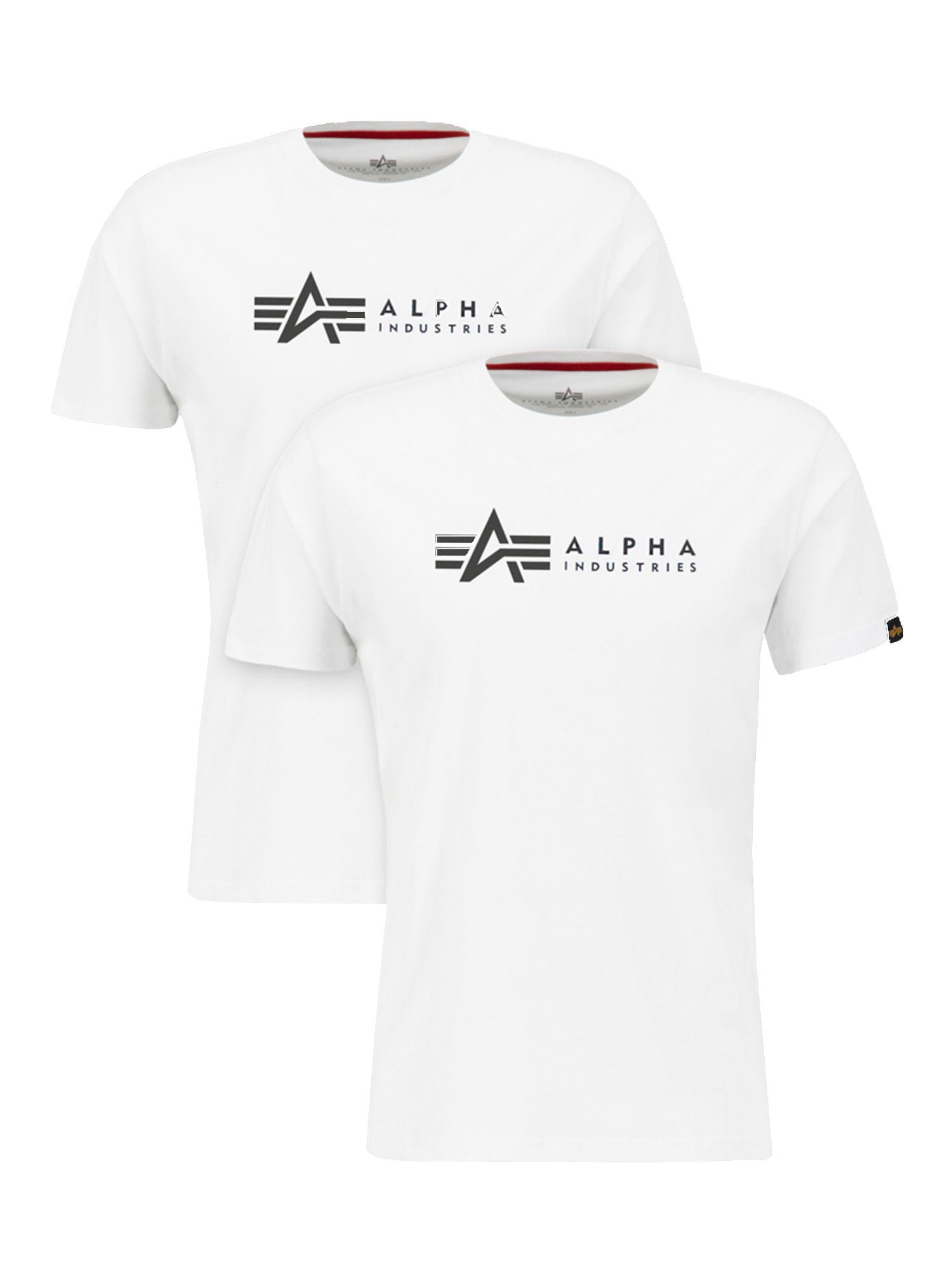 Alpha Industries Men's Alpha Label T 2 Pack in White