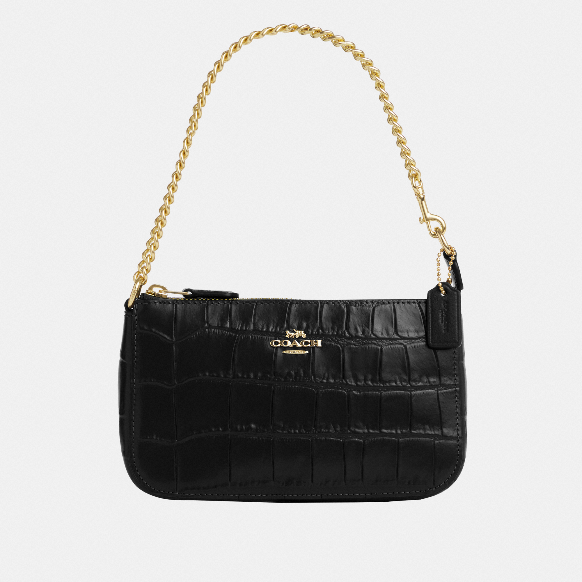 Nolita 19 with Chain in Crocodile-Embossed Leather Bag