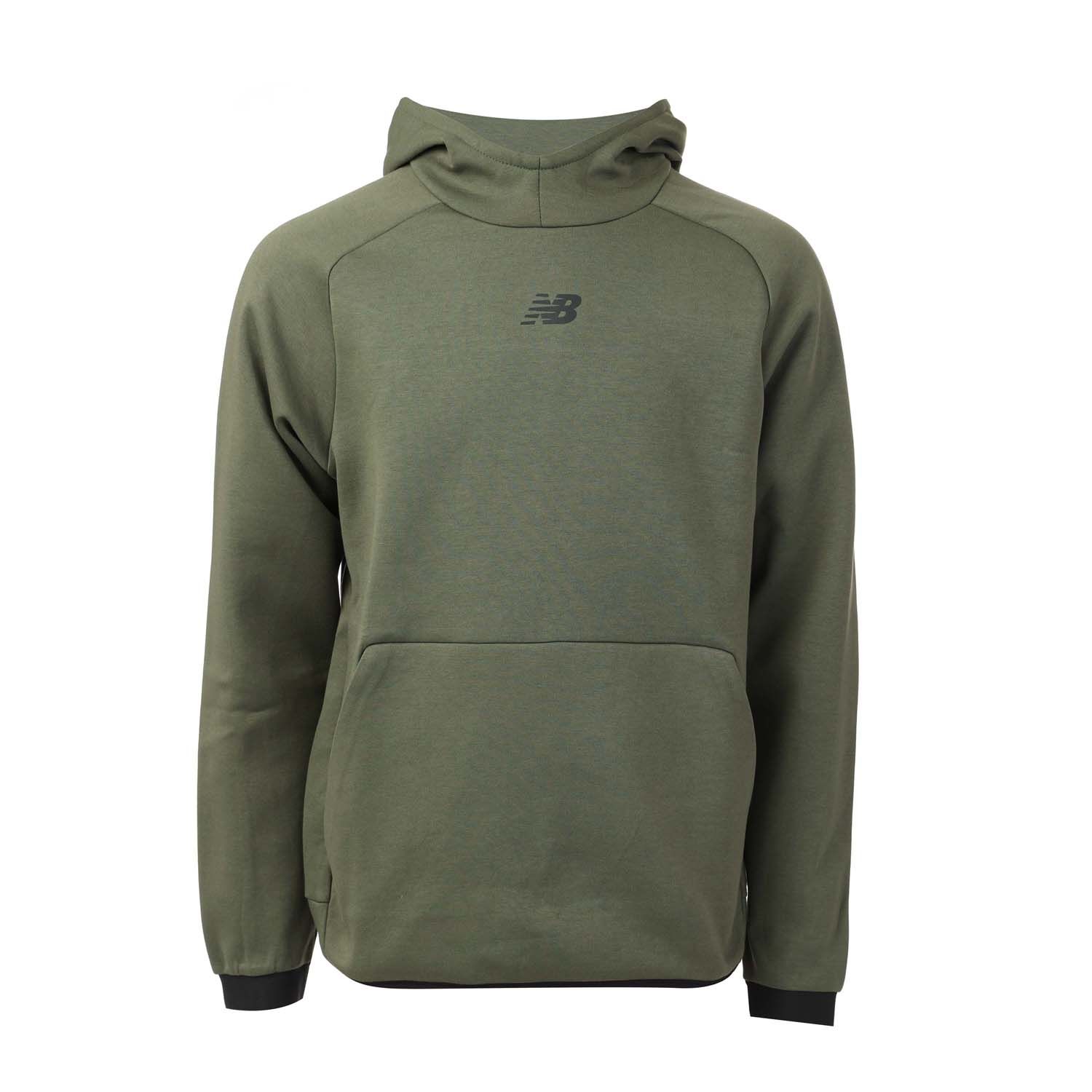 Men's New Balance R.W. Tech Fleece Pullover Hoody in olive