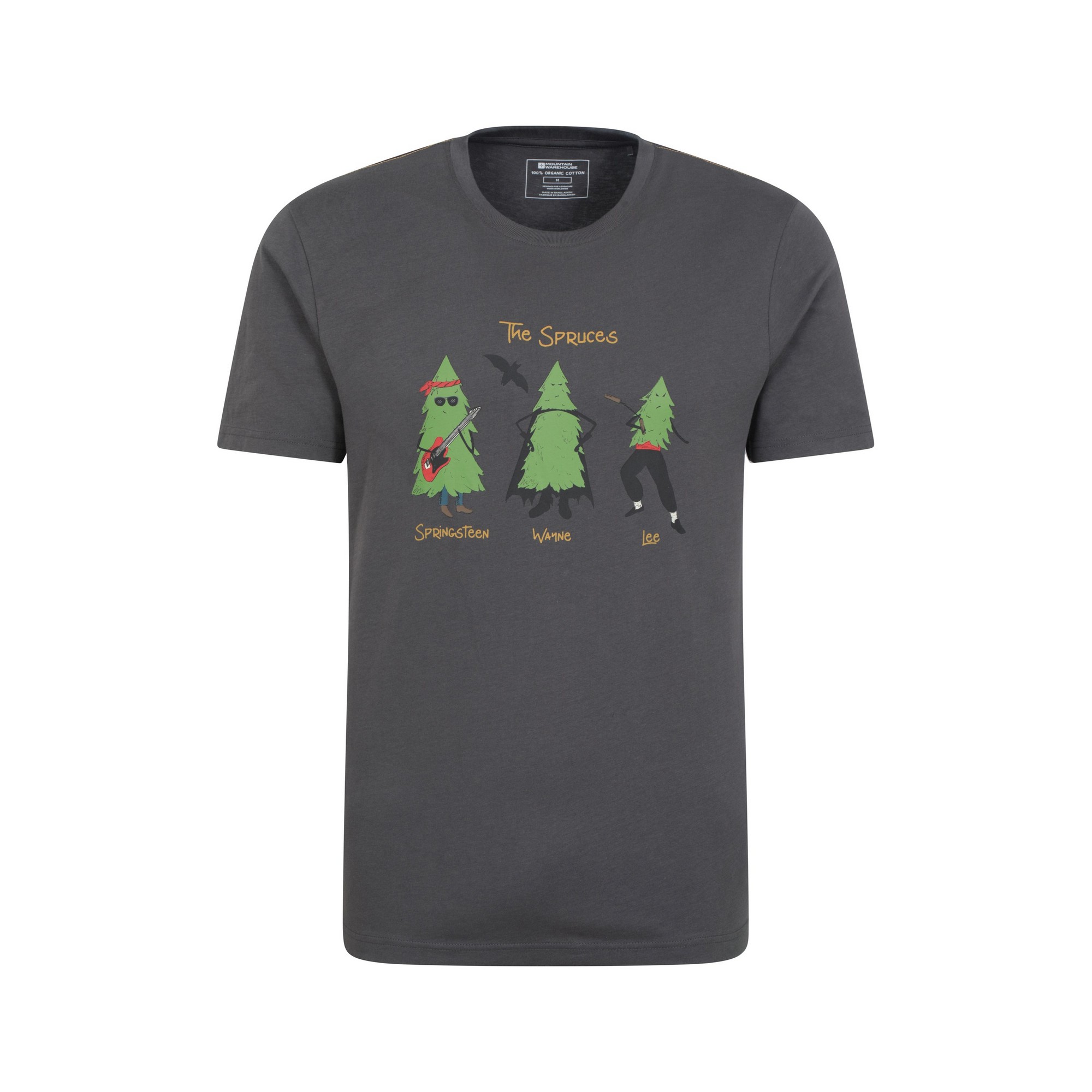 Mountain Warehouse Mens Spruce Springsteen Organic T-Shirt (Charcoal)