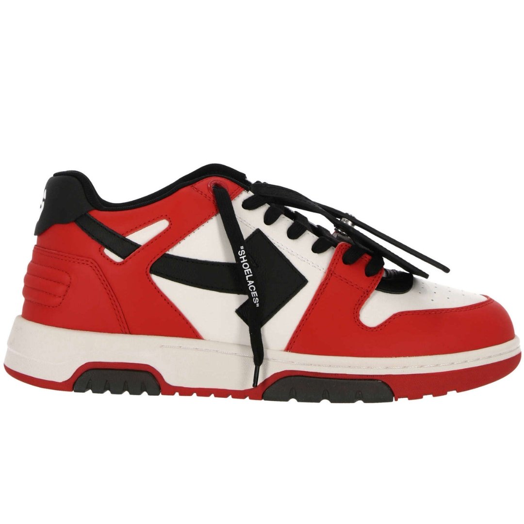 Off-Red Out Of Office Red Leather Sneakers