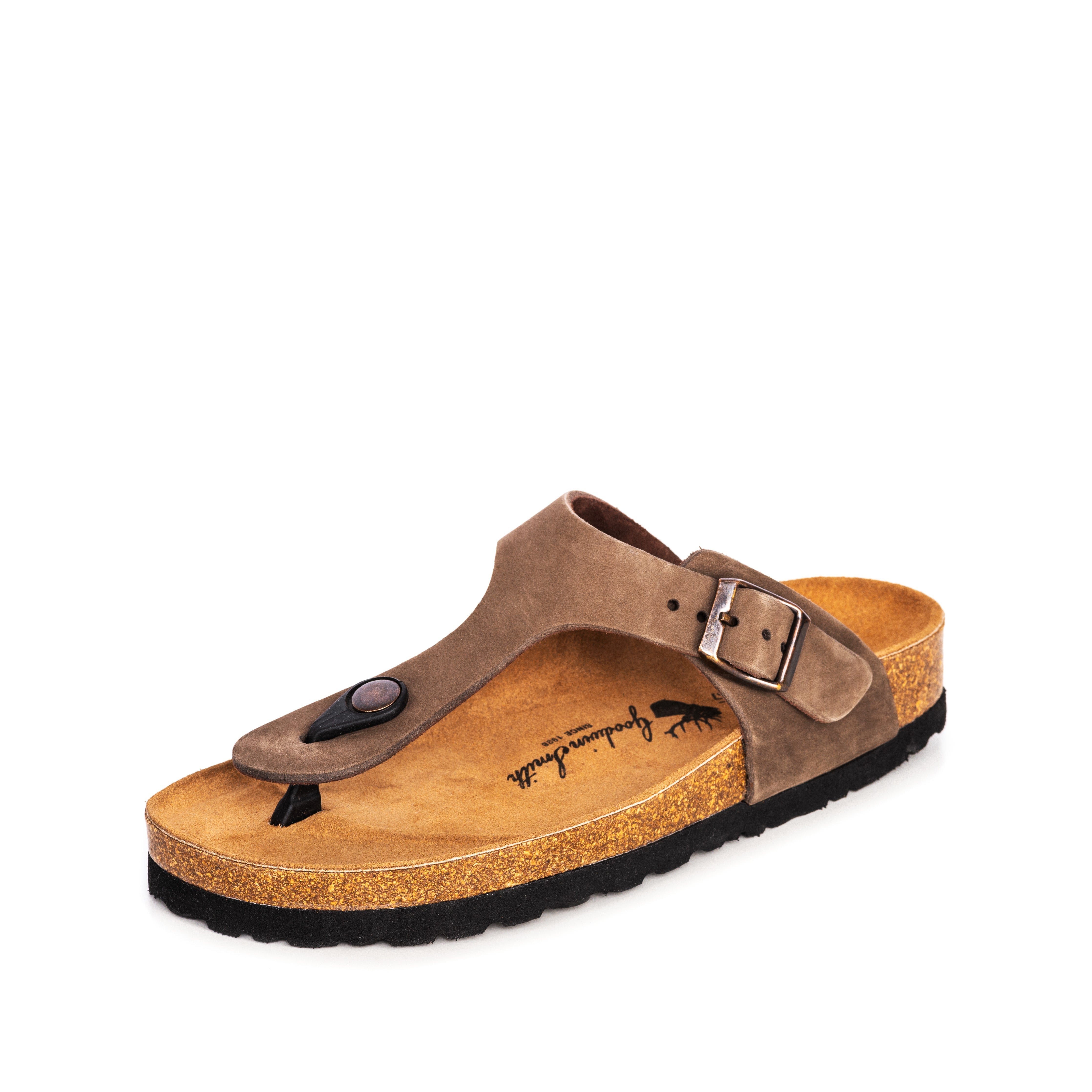 Ladies Lotus Brown Cork Toe Post Sandal